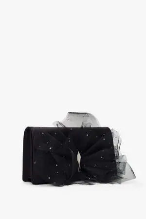 CHRISTIAN LOUBOUTIN Bettina Bow Clutch - Black