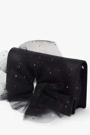 CHRISTIAN LOUBOUTIN Bettina Bow Clutch - Black