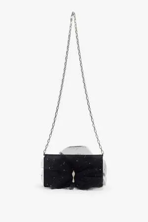CHRISTIAN LOUBOUTIN Bettina Bow Clutch - Black