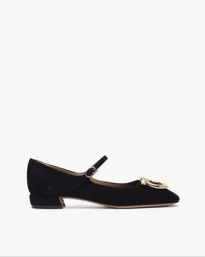 FERRAGAMO Marry 2 Suede Pumps - Green