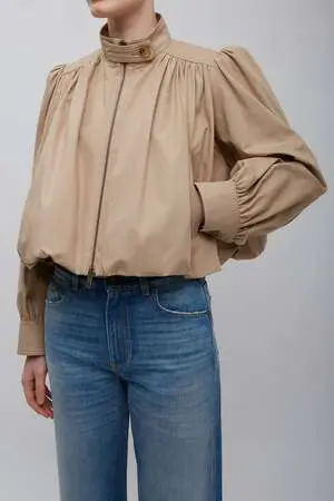 Chloé Gathered Cropped Jacket - Beige