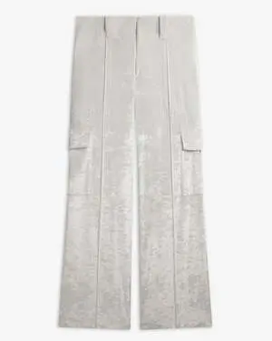 Phoebe Philo Liquid Cargo Trousers - White