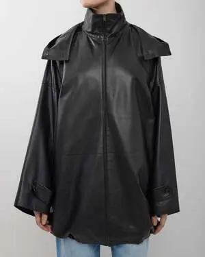 THE ROW Cassandre Leather Coat