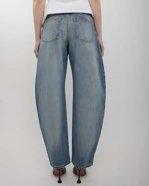 Alaïa Round Faded Jeans - Blue