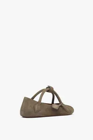 Alaïa Teckel Suede Ballet Flats - Grey