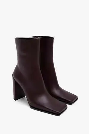 Alaïa Square 90 Ankle Boots - Brown
