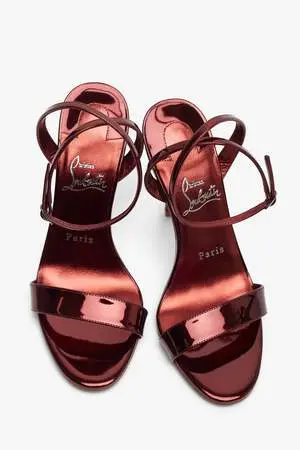 CHRISTIAN LOUBOUTIN Miss Z 100 Metallic Sandals - Red