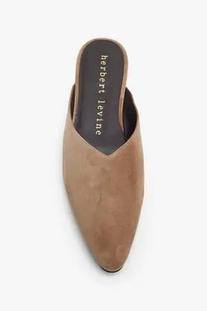 HERBERT LEVINE Homebody Suede Slide Sandals - Brown