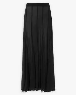 Chloé Gathered Fluid Maxi Skirt - Black