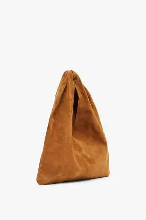 THE ROW Bindle Small Suede Bag - Brown