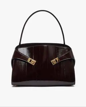 FERRAGAMO Hug M Eel Shoulder Bag - Brown