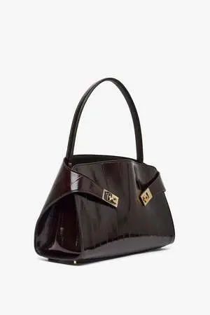 FERRAGAMO Hug M Eel Shoulder Bag - Brown