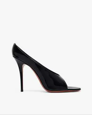 Amina Muaddi Anok 105 Patent Slippers - Black