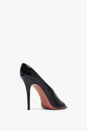 Amina Muaddi Anok 105 Patent Slippers - Black