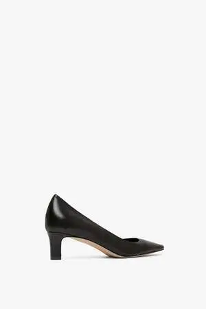 THE ROW Carla 45 Leather Pumps - Black