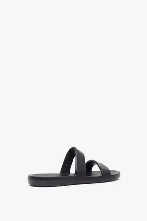 THE ROW Foam Rubber Double-strap Sandals - Black
