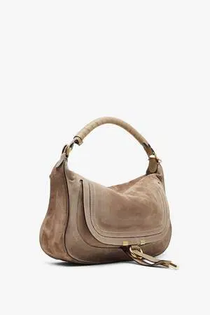 Chloé Marcie Small Shoulder Bag - Beige