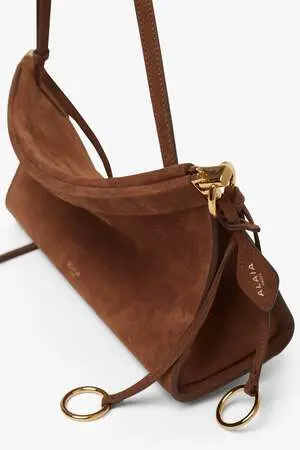 Alaïa East West Medium Nubuck Shoulder Bag - Brown