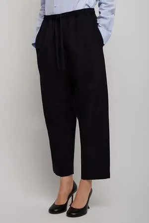 THE ROW Orieno Wool Pants - Navy