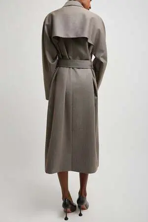 THE ROW Rhydian Wool Gabardine Coat - Black