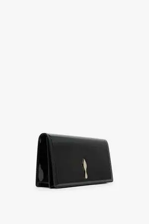 CHRISTIAN LOUBOUTIN Bettina Patent Clutch - Black