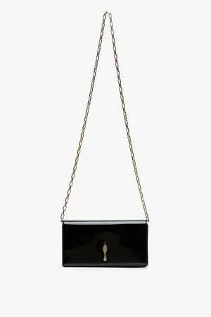 CHRISTIAN LOUBOUTIN Bettina Patent Clutch - Black