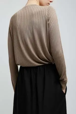 THE ROW Keya Knit Top - Beige