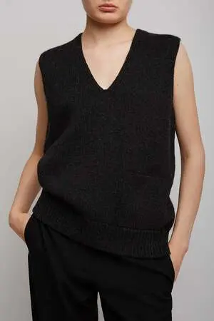 THE ROW Marte Cashmere Top - Grey