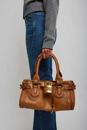 Chloé Paddington Leather Shoulder Bag - Brown