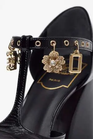 ROGER VIVIER Tres Vivier 85 Pumps With Gold Charms