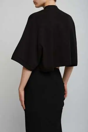 Alaïa Knitted Cropped Top - Black