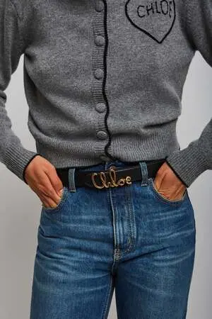 Chloé Iconic Leather Belt - Black