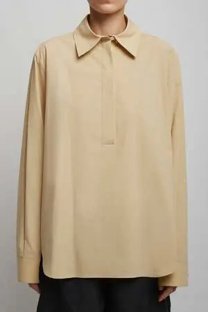 THE ROW Margan Crispy Sanded Cotton Shirt