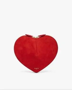 Alaïa Le Coeur Suede Crossbody Bag