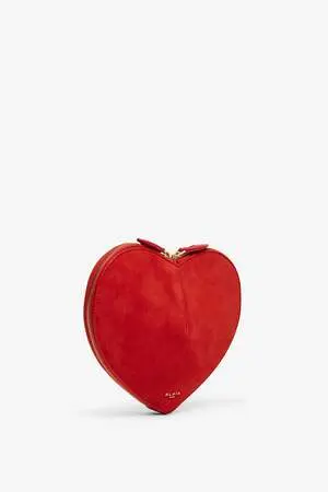 Alaïa Le Coeur Suede Crossbody Bag