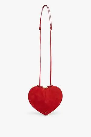 Alaïa Le Coeur Suede Crossbody Bag