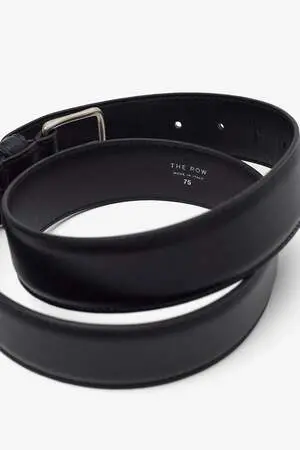 THE ROW Classic Leather Belt - Black