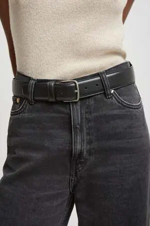 THE ROW Classic Leather Belt - Black