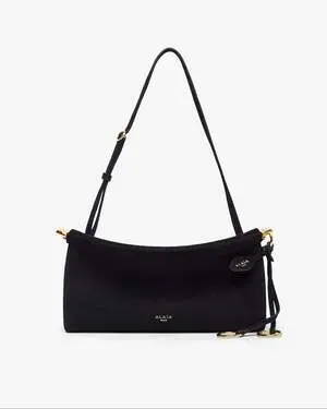 Alaïa Le Click Ew Small Suede Bag - Black