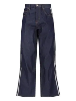 Adidas Wide-leg "firebird" Jeans - Blue