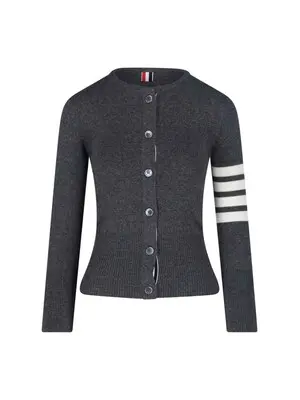 Thom Browne 4-bar Cardigan - Gray