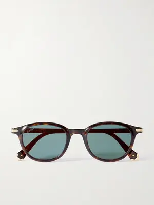 Cartier Round-frame Acetate Sunglasses - Tortoiseshell