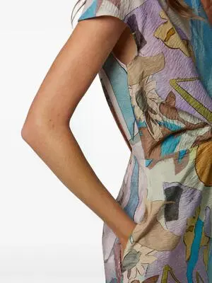 Paul Smith River Collage Graphic-print Tie-front Dress