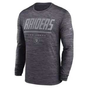 Nike Las Vegas Raiders Sideline Team Issue Velocity Dri-fit Nfl Long-sleeve T-shirt - Black