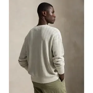 Ralph Lauren Relaxed Fit Textured Linen Sweater - Stone Pebble
