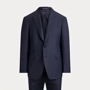 Ralph Lauren Kent Hand-tailored Sharkskin Suit - Navy