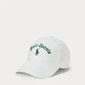 Ralph Lauren Embroidered Twill Cap - Paper White