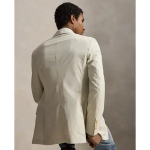 Ralph Lauren Polo Soft Tailored Fit Double Breasted Cotton Poplin Jacket