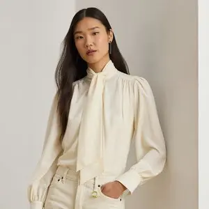 Georgette Blouses with Tie Detail