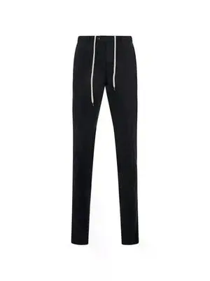 PT TORINO Drawstring-waistband Trousers - Blue